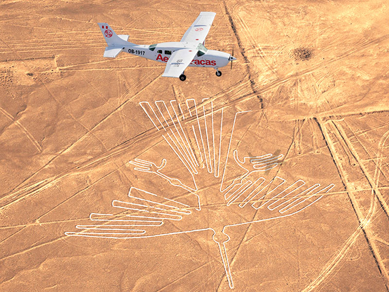Classic Nazca Lines overflight in Peru